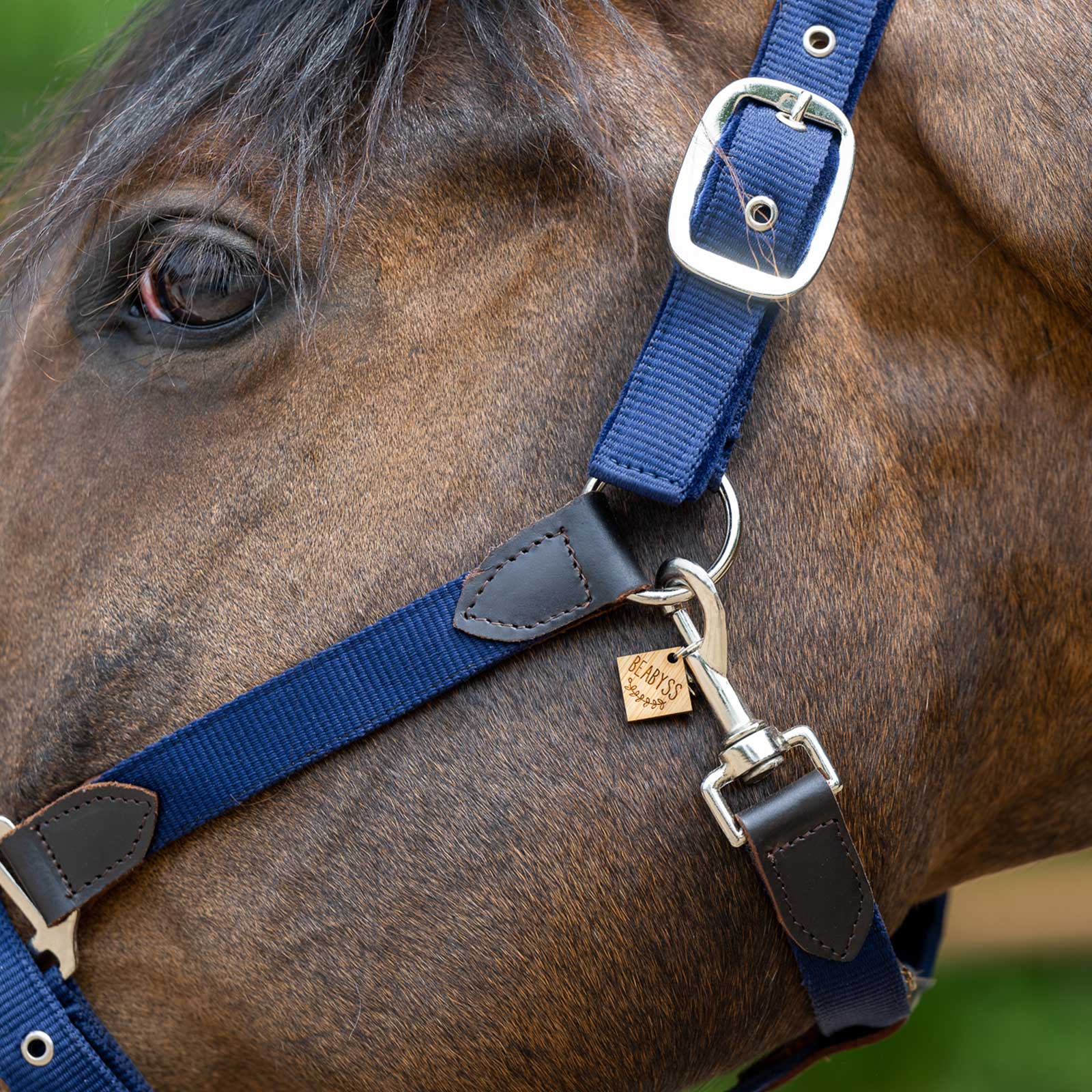 Médaille personnalisée cheval Losange bois S | Petite Balzane